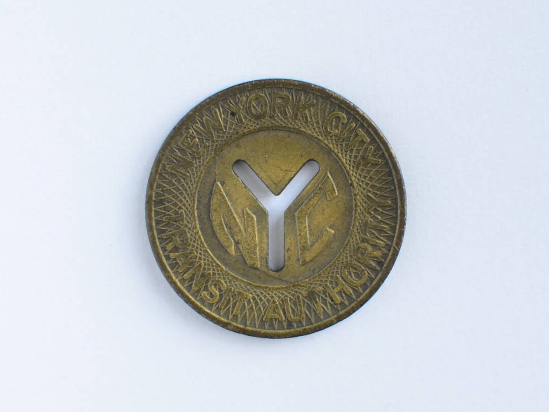 1970 "large Y" NYC New York City Subway Token NYCTA MTA Transit ...