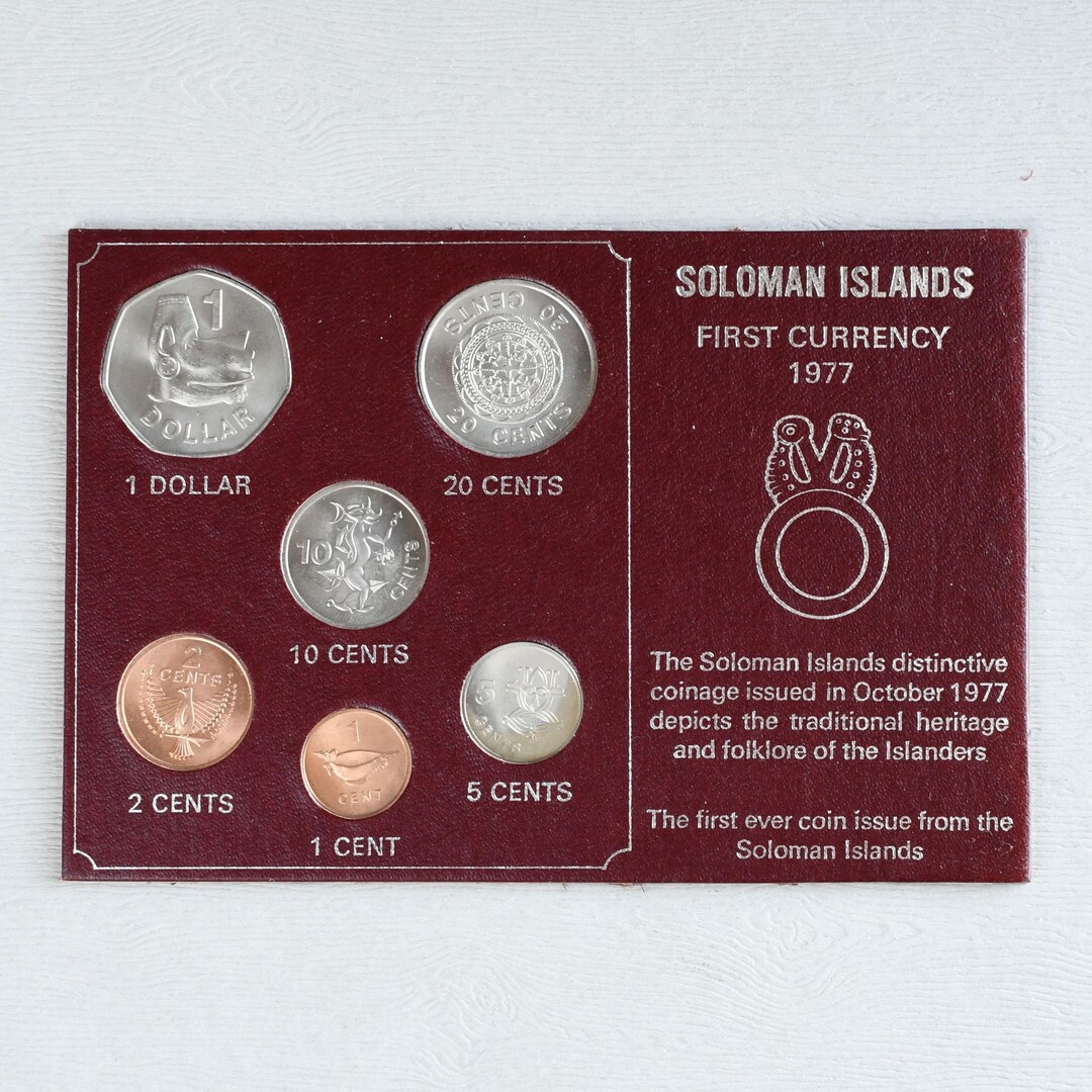1977 Solomon Islands First Currency 6-coin Uncirculated Set (1 Cent ...