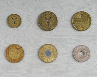 Complete Set of 6 NYC Subway Tokens NYCTA MTA New York City Transit ...