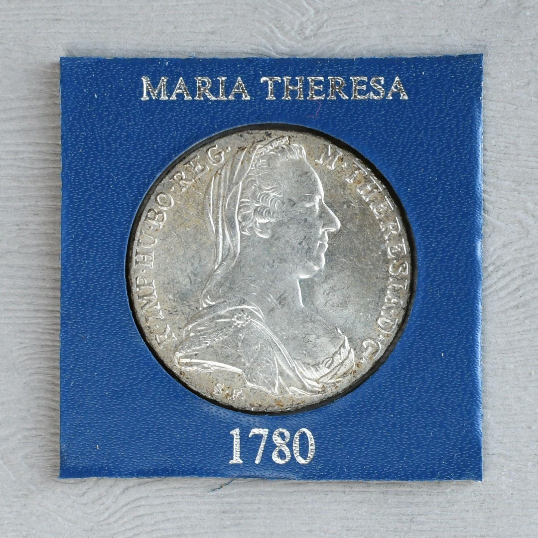 1780 Austria Maria Theresa (theresia) Silver Thaler Restrike Coin in Square Acrylic Holder - Etsy