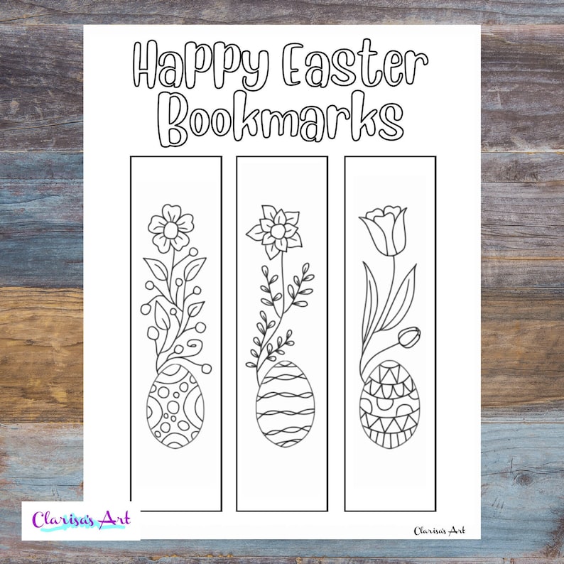 Easter Bookmarks Coloring Page Fun Coloring Page for Children and ...