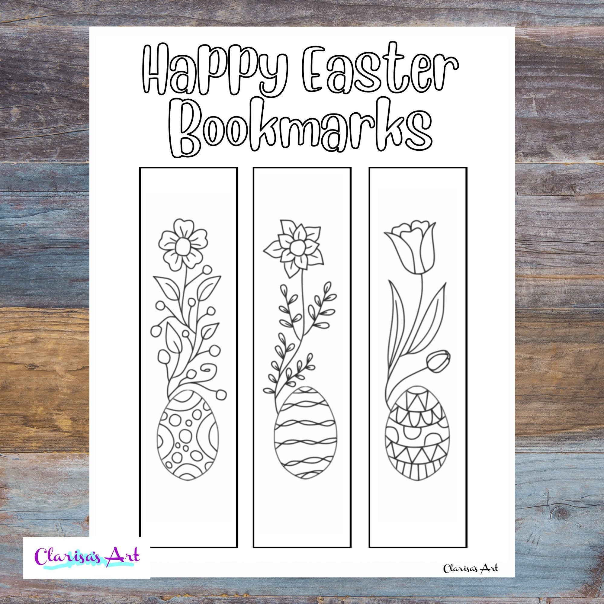 Easter Bookmarks Coloring Page | Fun Coloring Page for Children and ...