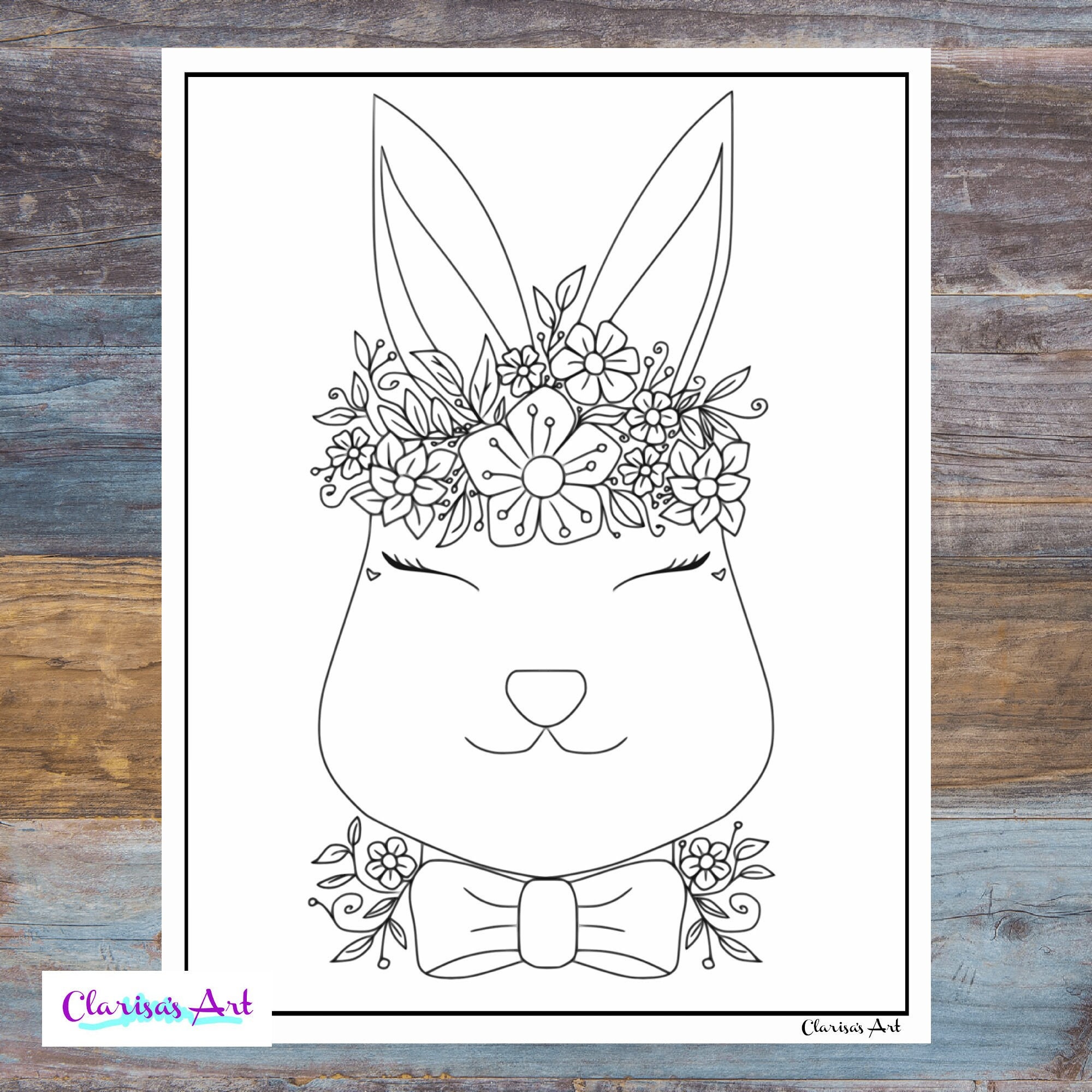 Easter Bunny Smile Coloring Page | Fun Coloring Page for Children and ...