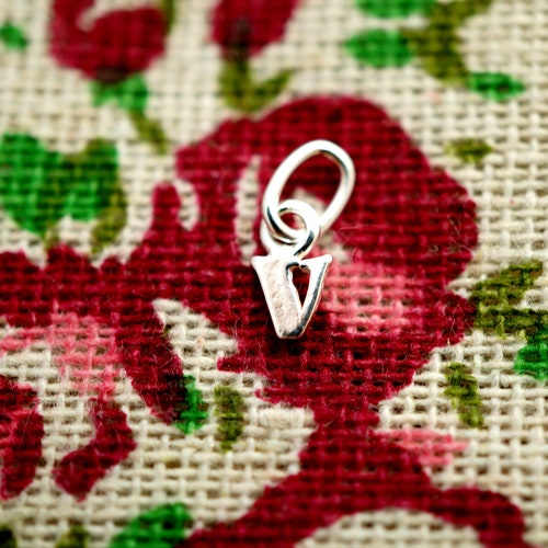 Sterling Silver Letter v Typewriter Lowercase - Etsy