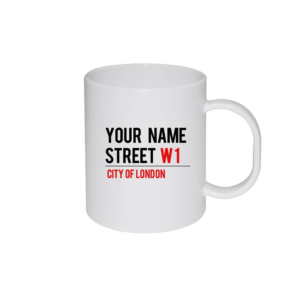 Personalised London Street Sign Birthday Gift Mug Cup - Etsy