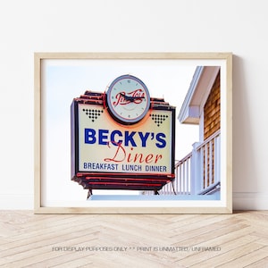 Kitchen Wall Art - OMG Becky, Vintage Photo, Retro Sign, Kitchen Decor ...