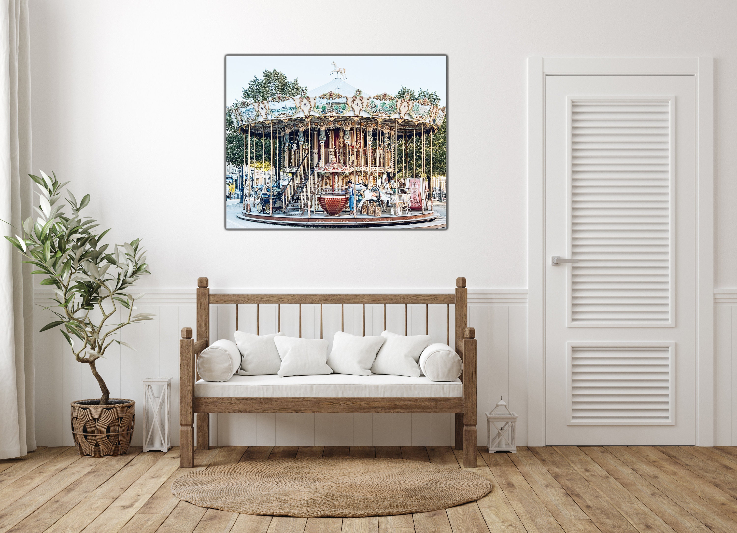 Bordeaux Carousel, Carousel Photography, Nursery Wall Art, Merry-go-round, Nursery Decor ...
