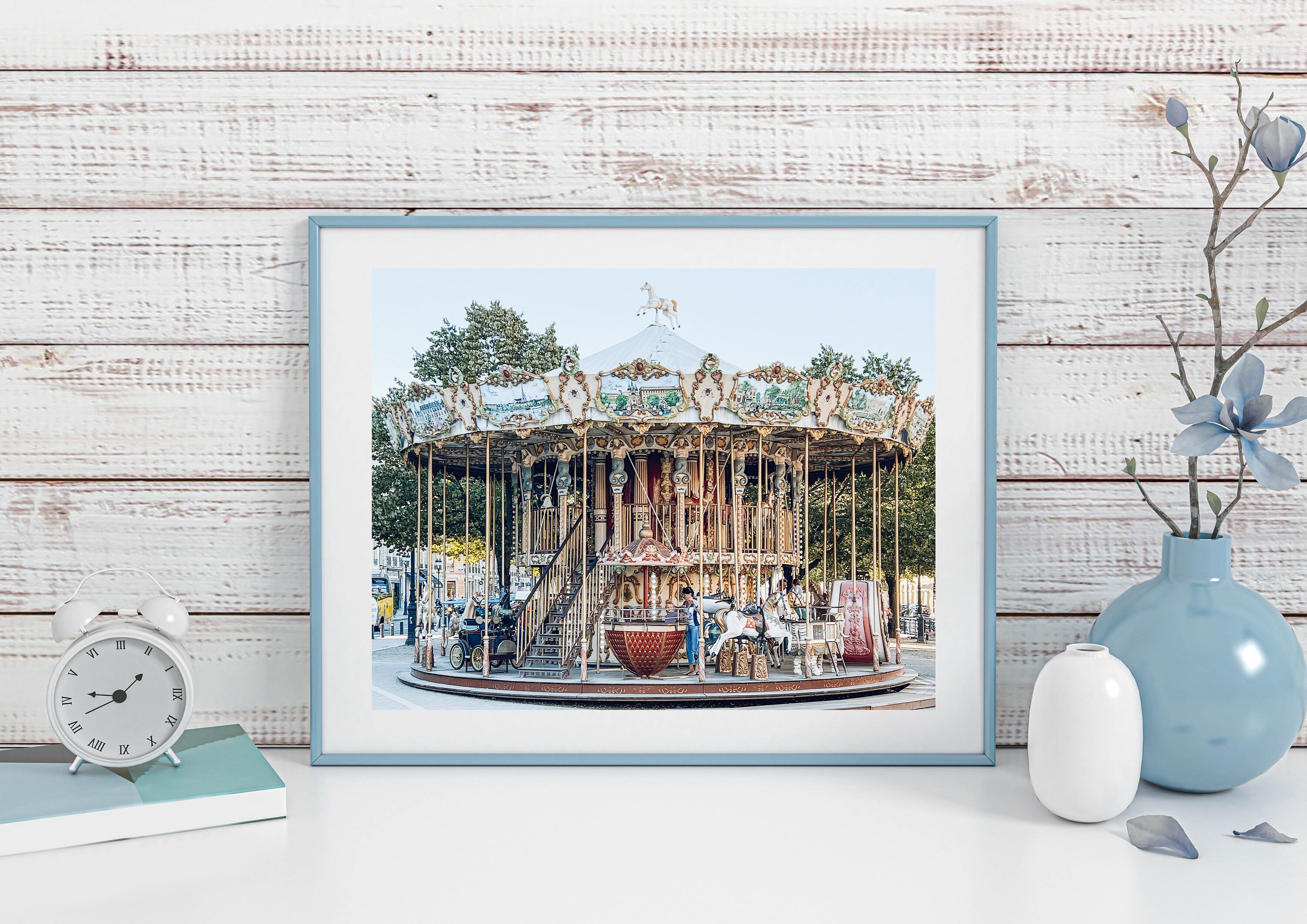 Bordeaux Carousel, Carousel Photography, Nursery Wall Art, Merry-go-round, Nursery Decor ...