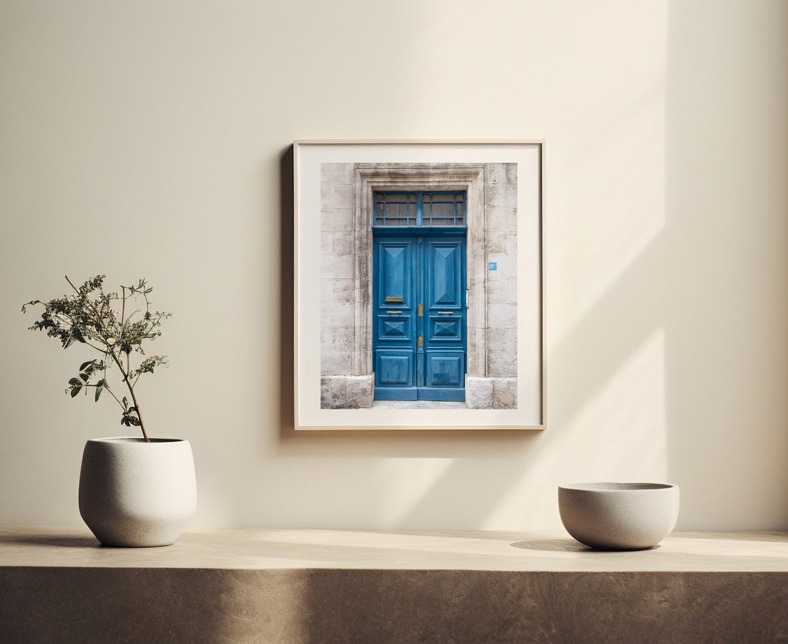 Blue Door Print Paris Photography, Door Photography, Paris Blue Door ...