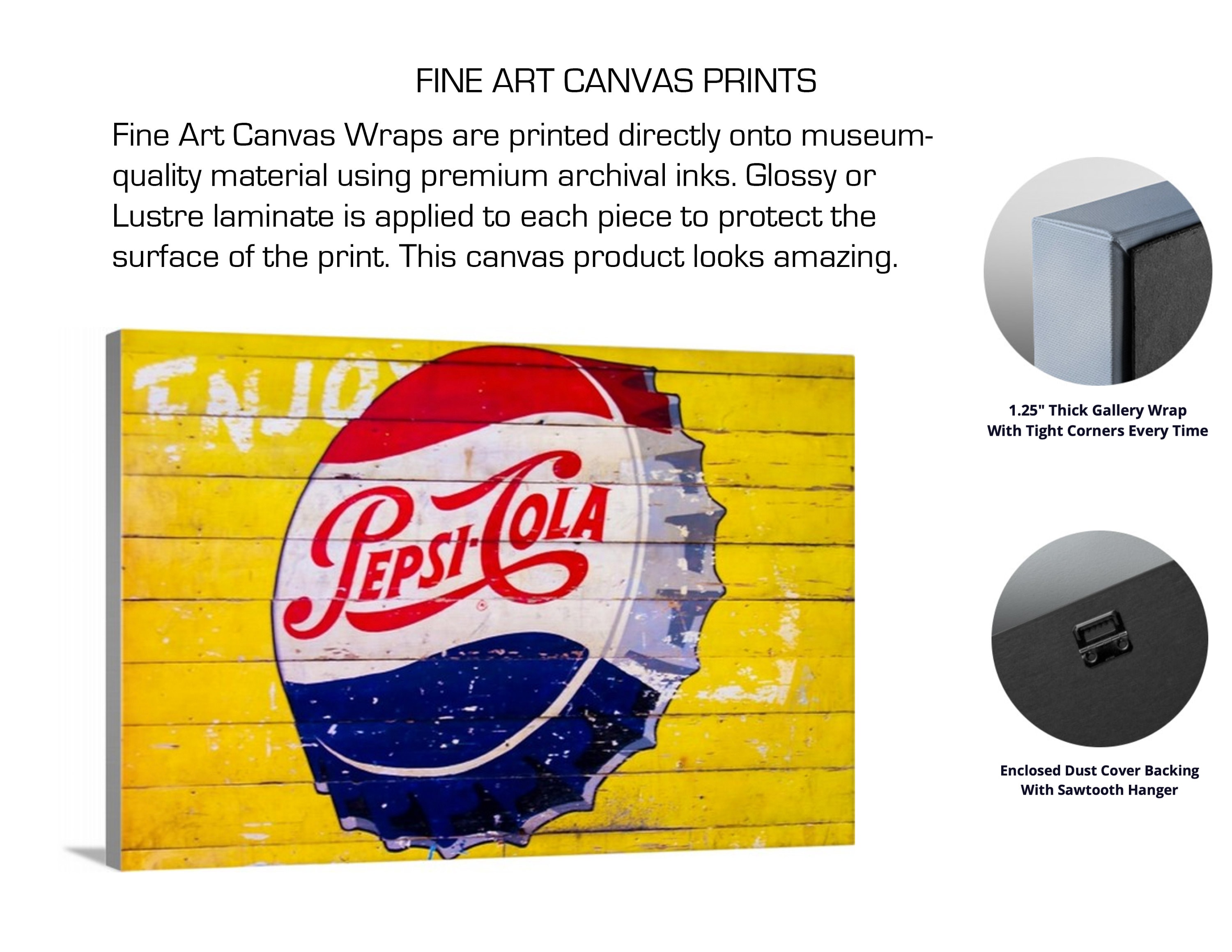 Pepsi Wall Art Pepsi Sign Vintage Pepsi Photo Pepsi | Etsy