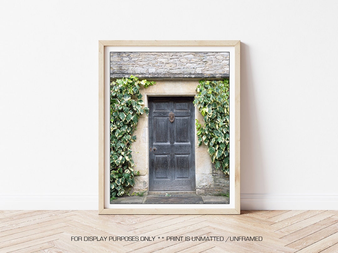 Wood Door Photography - Wood Door Print, Gray Weathered Door, Cotswolds ...