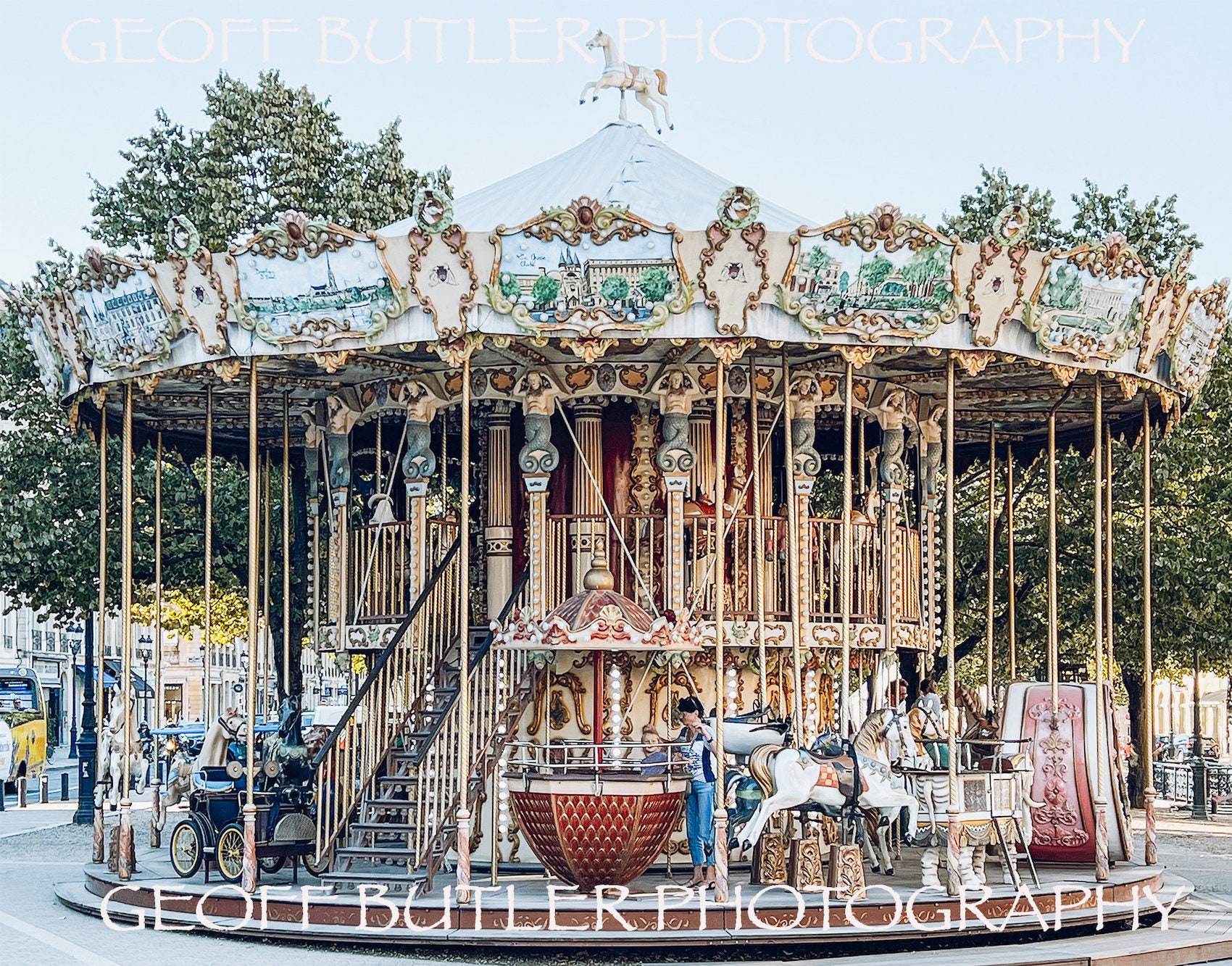 Bordeaux Carousel, Carousel Photography, Nursery Wall Art, Merry-go-round, Nursery Decor ...