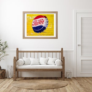 Pepsi Wall Art, Pepsi Sign, Vintage Pepsi Photo, Pepsi Photography ...