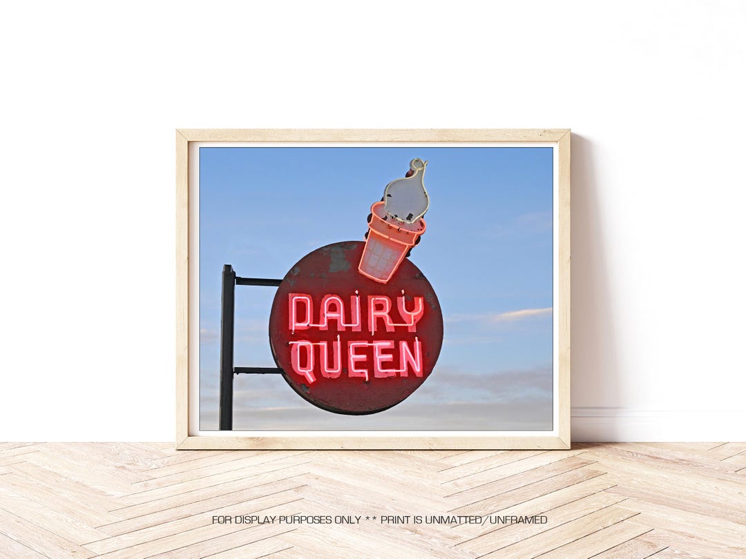 DAIRY QUEEN - Dairy Queen Ice Cream, Dairy Queen Sign, Vintage Dairy ...