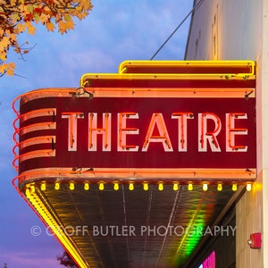 Neon Signs - Nashville Print, Neon Photography, Movie Theater, Art Deco ...