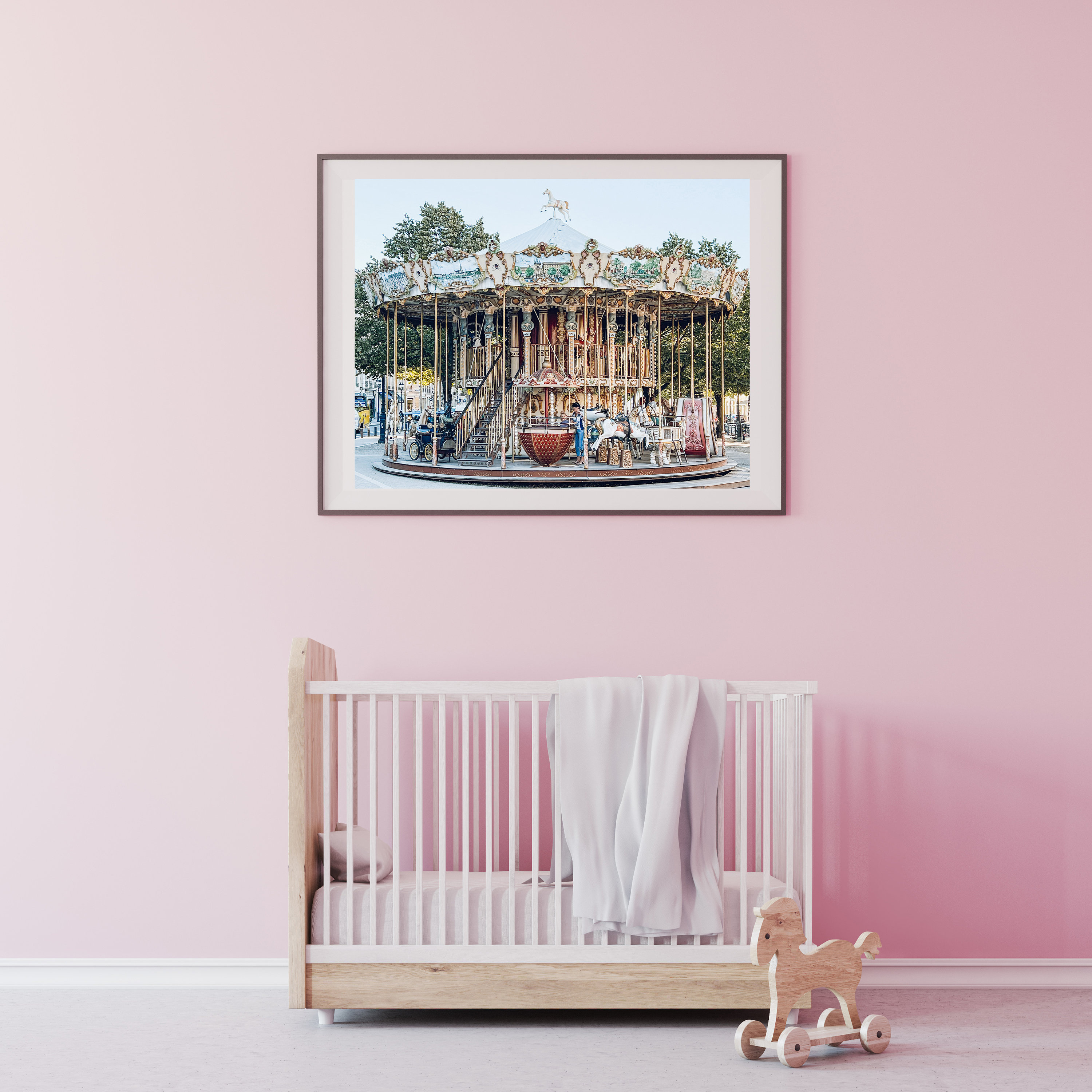 Bordeaux Carousel, Carousel Photography, Nursery Wall Art, Merry-go-round, Nursery Decor ...