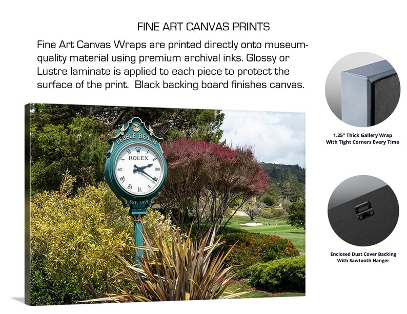 Father's Day Gift - Pebble Beach Golf, US Open Golf, Rolex Clock, Gift ...