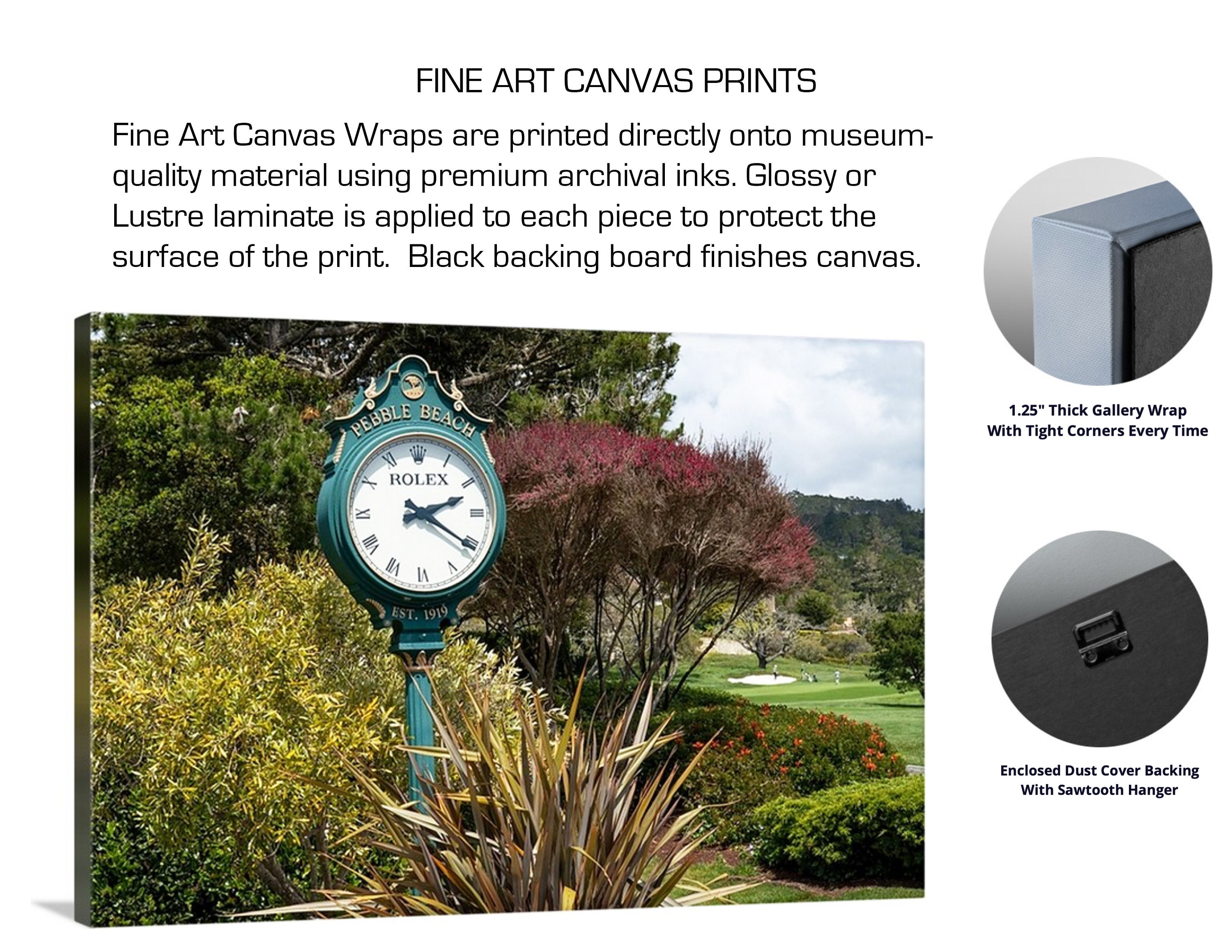 Father's Day Gift Pebble Beach Golf, US Open Golf, Rolex Clock, Gift ...