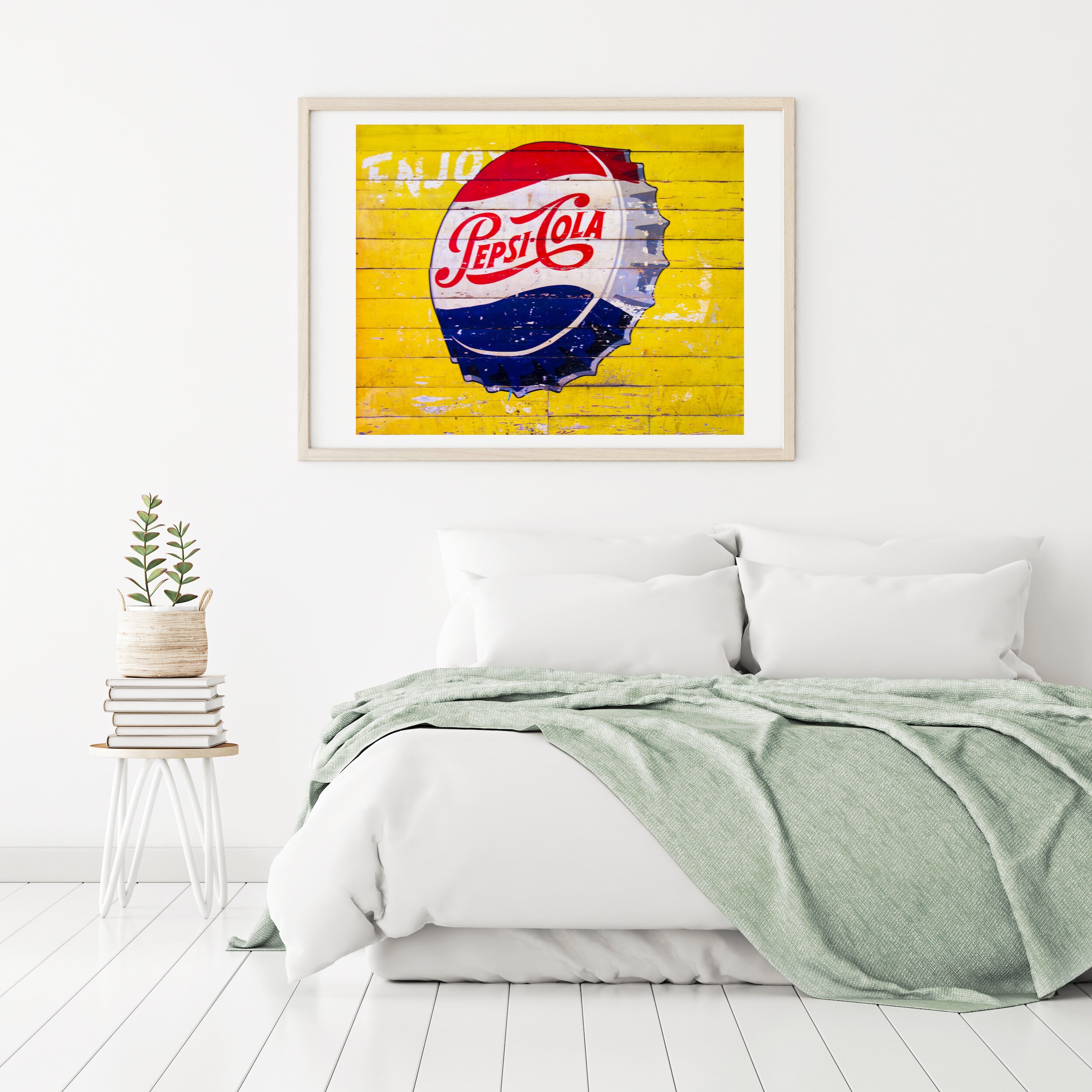 Pepsi Wall Art, Pepsi Sign, Vintage Pepsi Photo, Pepsi Photography ...