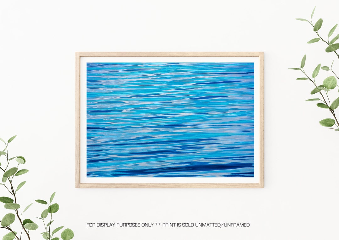 Ocean Photography - Water Ripples, Blue Abstract Wall Art, Coastal ...