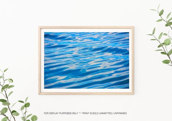 Ocean Photography Water Ripples Blue Abstract Wall Art | Etsy