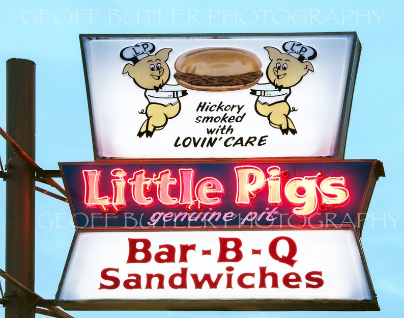 Little Pigs BBQ - Barbeque, Barbecue Roadside Sign, Barbeque ...