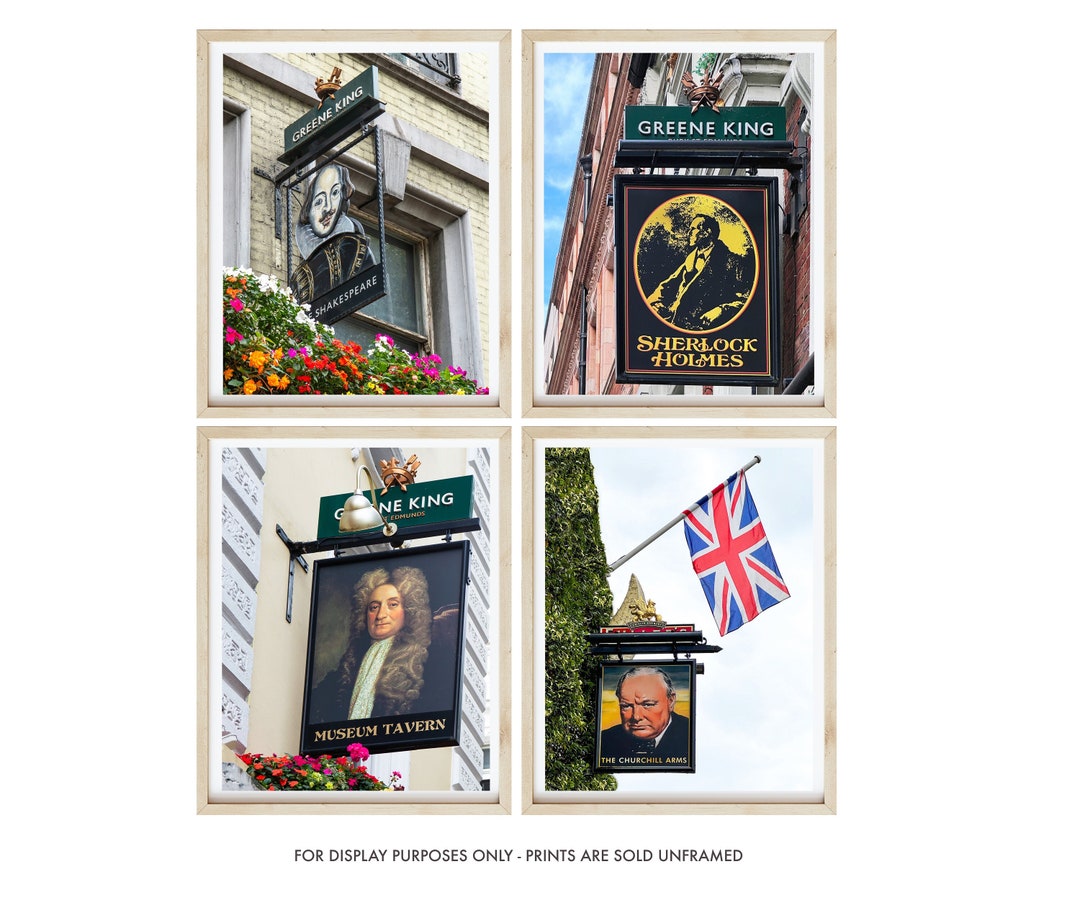 London Pubs, London Photography, Set of 4 Prints, British Pubs ...