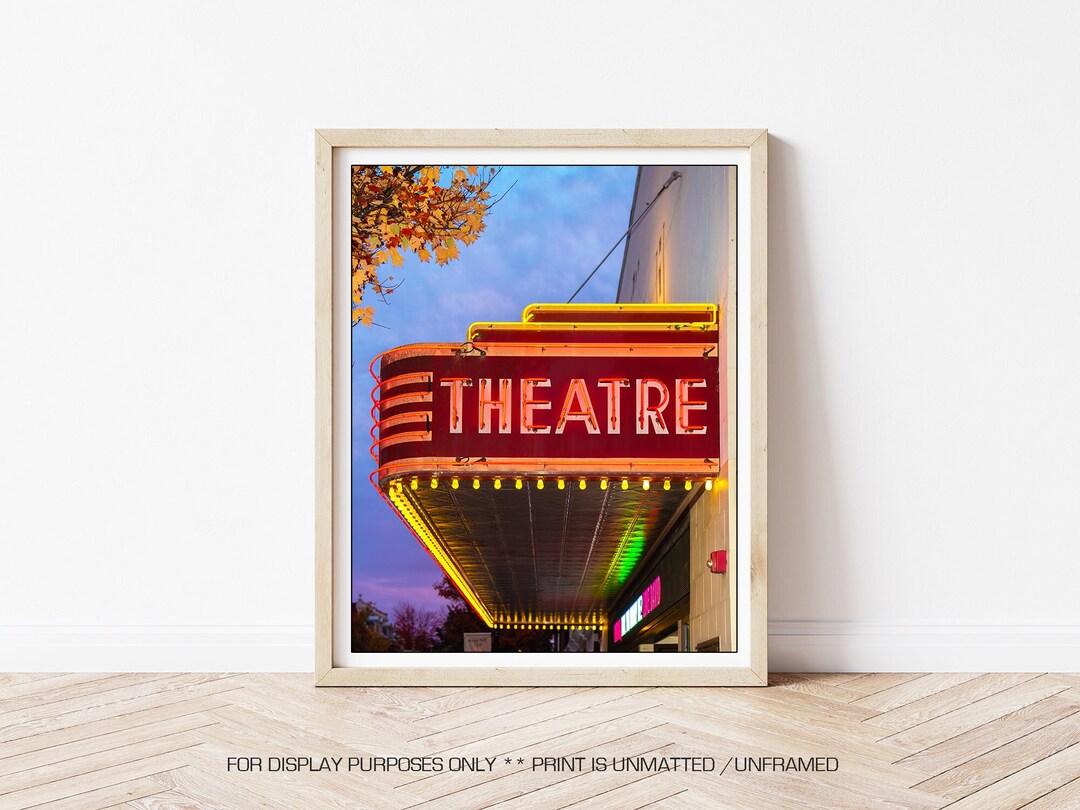 Neon Signs - Nashville Print, Neon Photography, Movie Theater, Art Deco ...