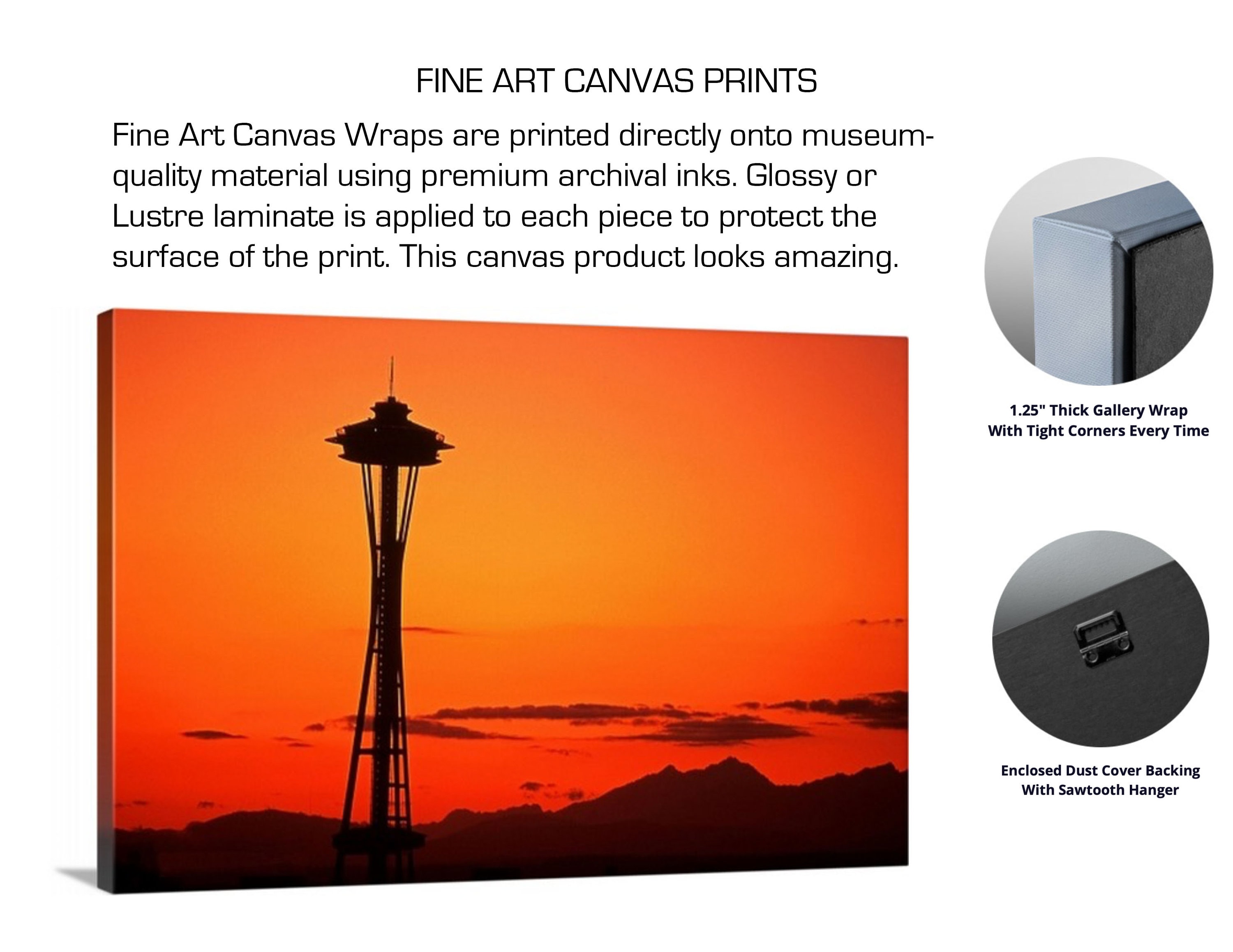 Seattle Space Needle Space Needle Orange Photo Pikes Place - Etsy
