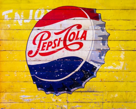 Pepsi Wall Art Pepsi Sign Vintage Pepsi Photo Pepsi | Etsy