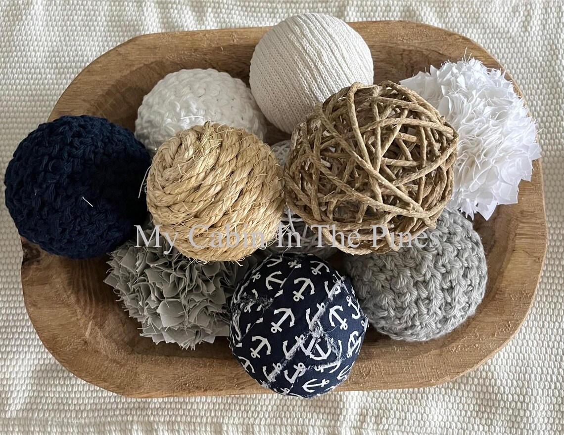 Decorative Balls/orbs/bowl Fillers, Mix and Match, Nautical Theme - Etsy
