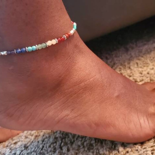 Stone Anklet - Etsy