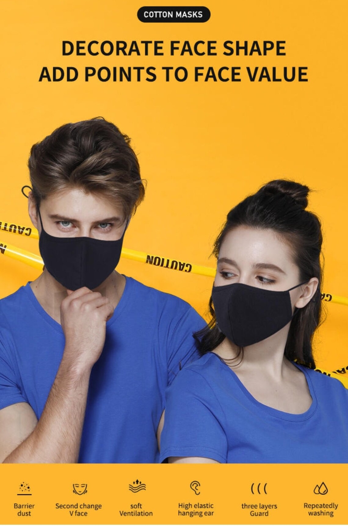 3 Layer Mask Mask With Filter Pocket Reusable Face Mask - Etsy