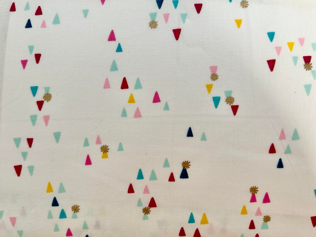 LAST 23 Ofmulti Colored Triangle Party Hat Fabric Ruby Star for Moda ...