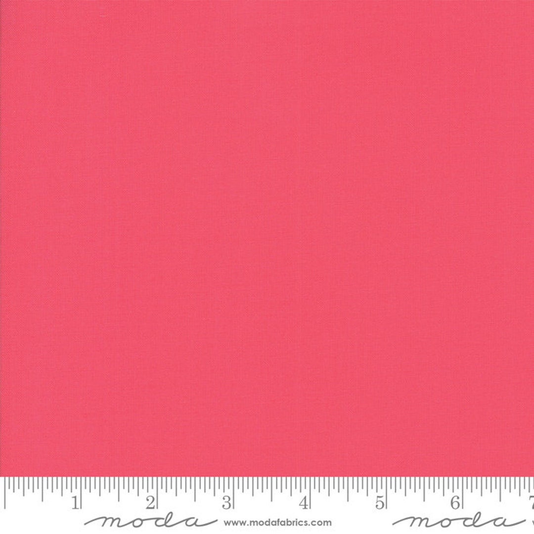 Solid Pink Cotton Fabric - Moda Bella Solids Popsicle Cotton - Hot Pink ...