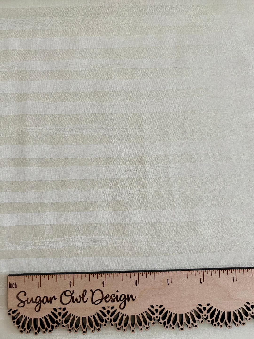 Cream and White Stripe Fabric - Ruby Star Zip White 3/8" Stripe ...