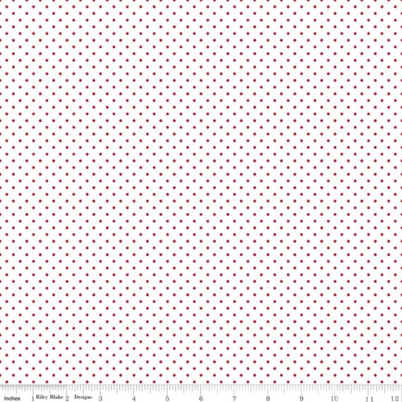 LAST 24 of Red Pin Dot Fabric Riley Blake Swiss Dot - Etsy