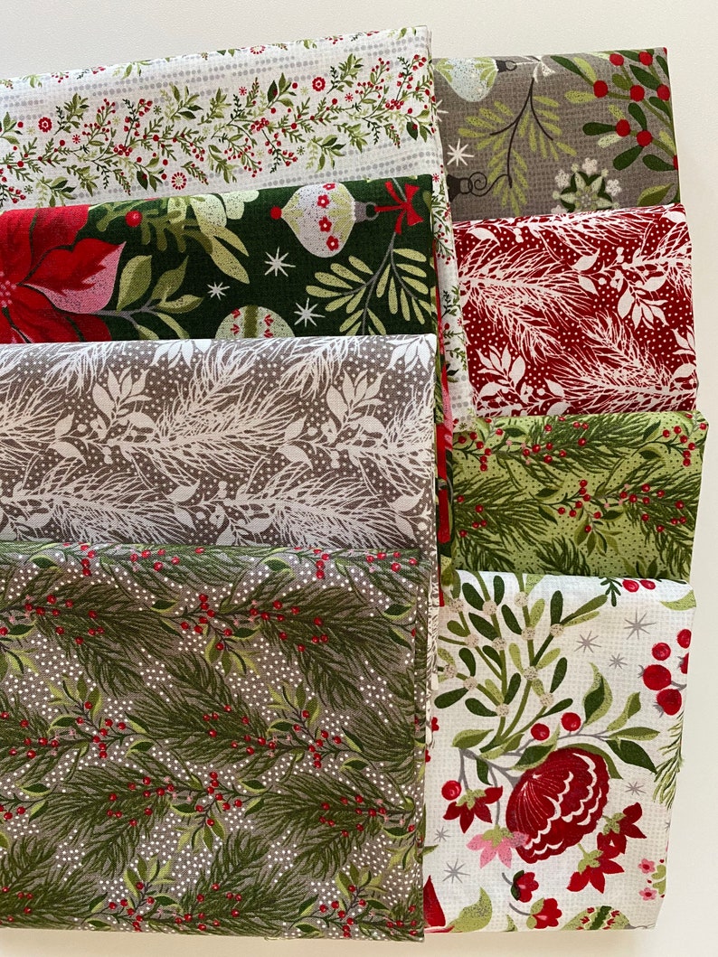 Christmas Fabric Bundle Moda Naughty or Nice Holiday | Etsy