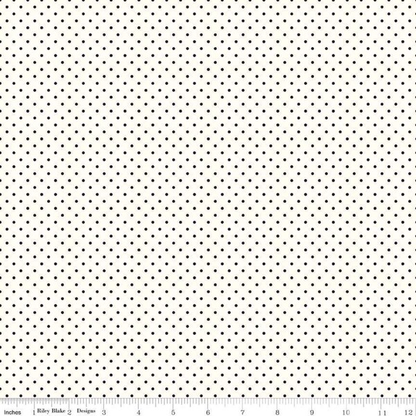Cream With Black Dots Fabric - Etsy