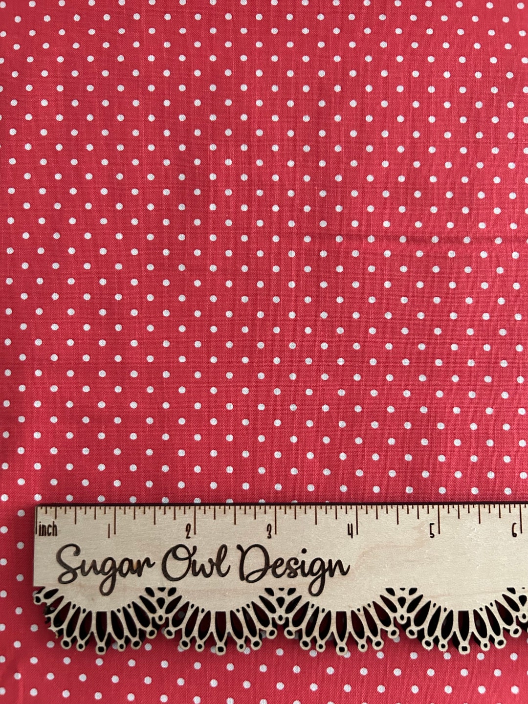 Soft Red Small Dot Fabric - Riley Blake Swiss Dot in "cayenne" - Light ...