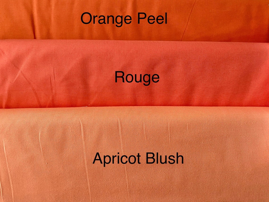 Deep Coral Orange Fabric - Riley Blake Rouge Cotton - Etsy