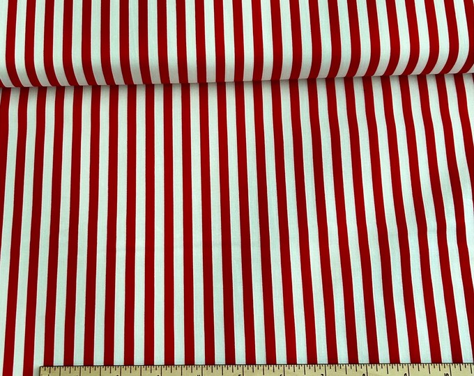 LAST 16" of Red and White Stripe Fabric - Riley Blake Designs 1/4 ...