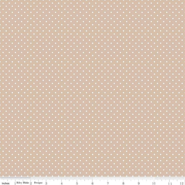 Tan Pin Dot Fabric - Etsy