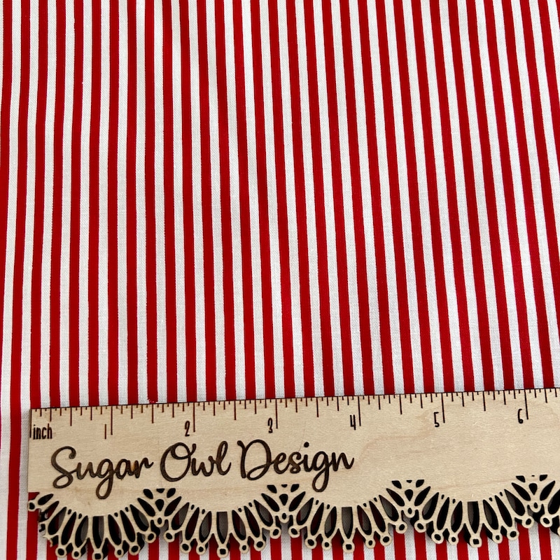 Red Striped Fabric - Etsy
