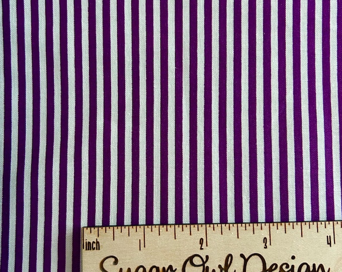 Burgundy and Ivory Stripe Fabric - Riley Blake Designs 1/8" Stripe - Sangria Stripe - Eighth ...