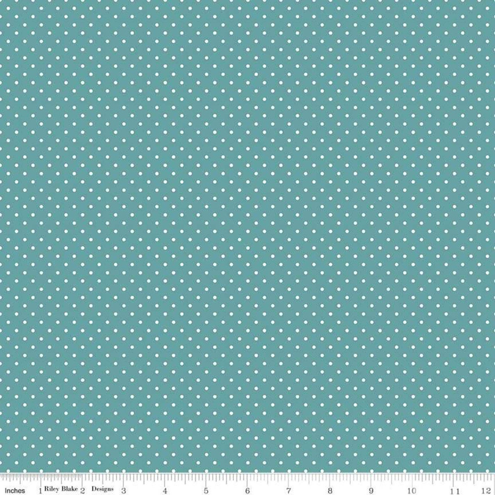 Teal Pin Dot Fabric Riley Blake Swiss Dot Turquoise and - Etsy