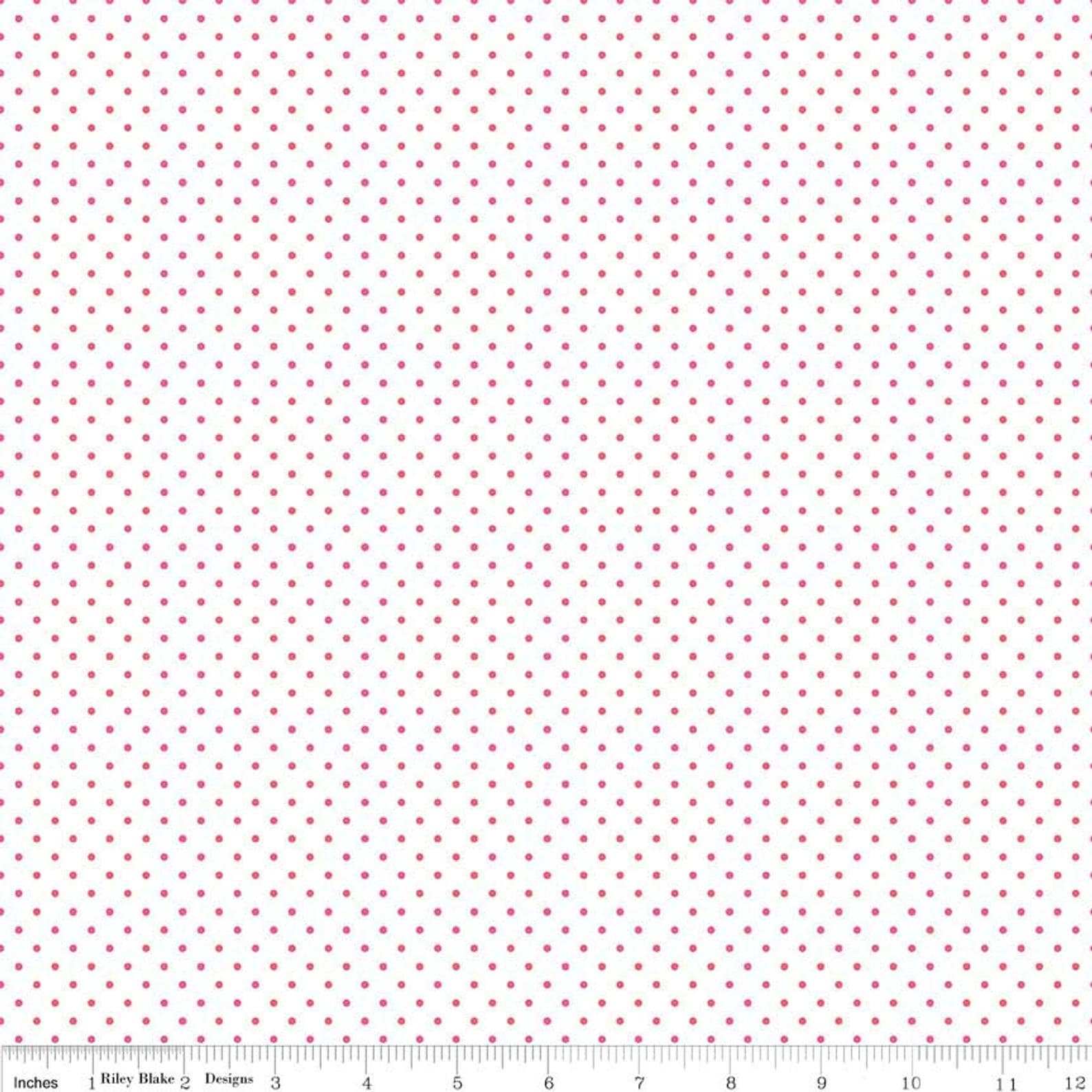 Raspberry Pin Dot Fabric Riley Blake Swiss Dot Dark Pink | Etsy