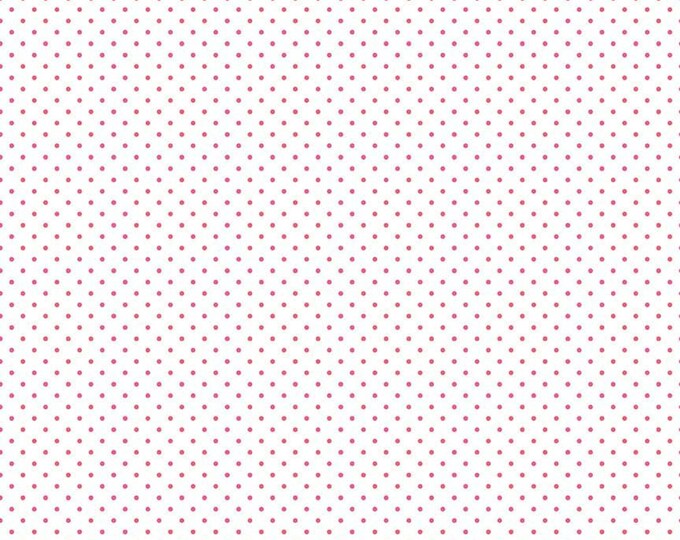 Raspberry Pin Dot Fabric - Riley Blake Swiss Dot - Dark Pink Tiny Dots ...