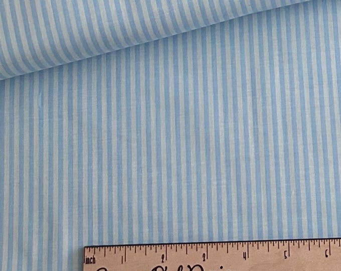 Light Blue Tonal Stripe Fabric - Riley Blake Designs Boy Blue 1/8 ...