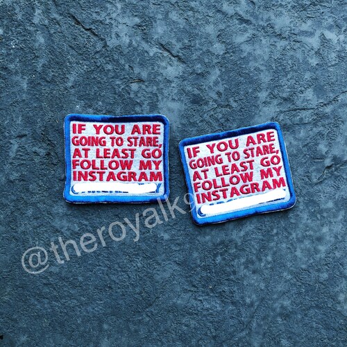 Instagram Logo Custom Name Tag Patch Embroidered Social Media - Etsy